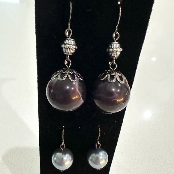 Vintage | Jewelry | Vintage French Wire Bauble Earrings 2 Pair | Poshmark